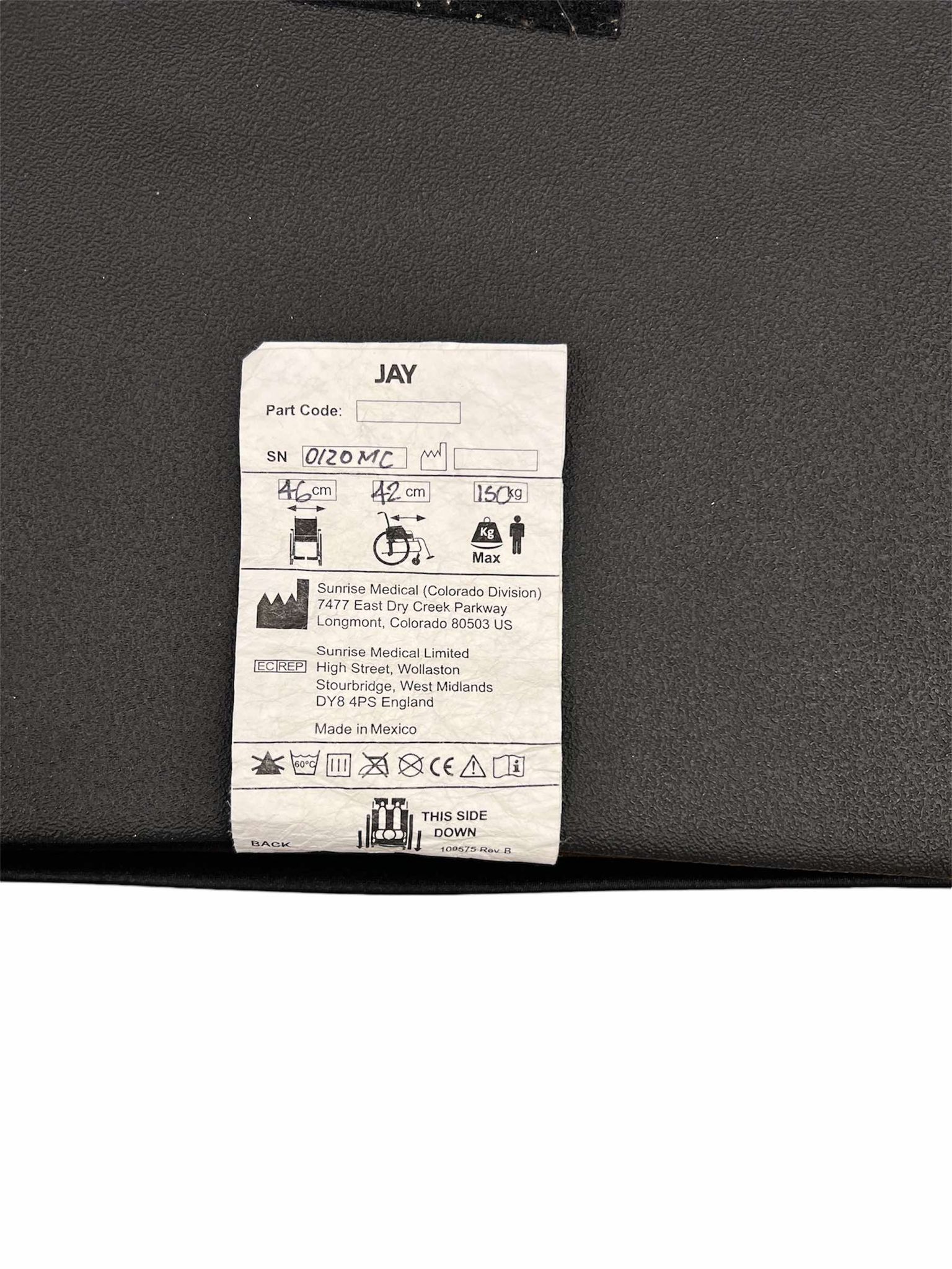 JAY J3 cushion 46cm x 42cm - EX DEMONSTRATOR SOLD AS SEEN - Albion Mobility